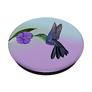 Hummingbird Crowned Woodnymph Purple PopSockets PopGrip: Swappable Grip for Phones & Tablets