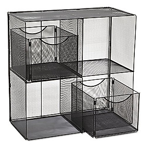 Safco 2172Bl Onyx Mesh Cube 28 1/2W X 14 1/2D X 28 1/2H Black