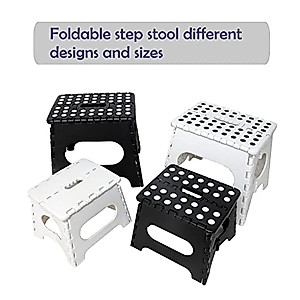 Fisiei Step Stool,13inch Step stools for Adults,Folding Step Stool,Folding Stool,Foldable Stool,Small Step Stool for Kitchen,Bathroom,Living Room,Bedroom, Office, etc.(White, 13inch)