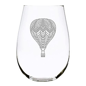 Hot air balloon Stemless wine glass, 17 oz.