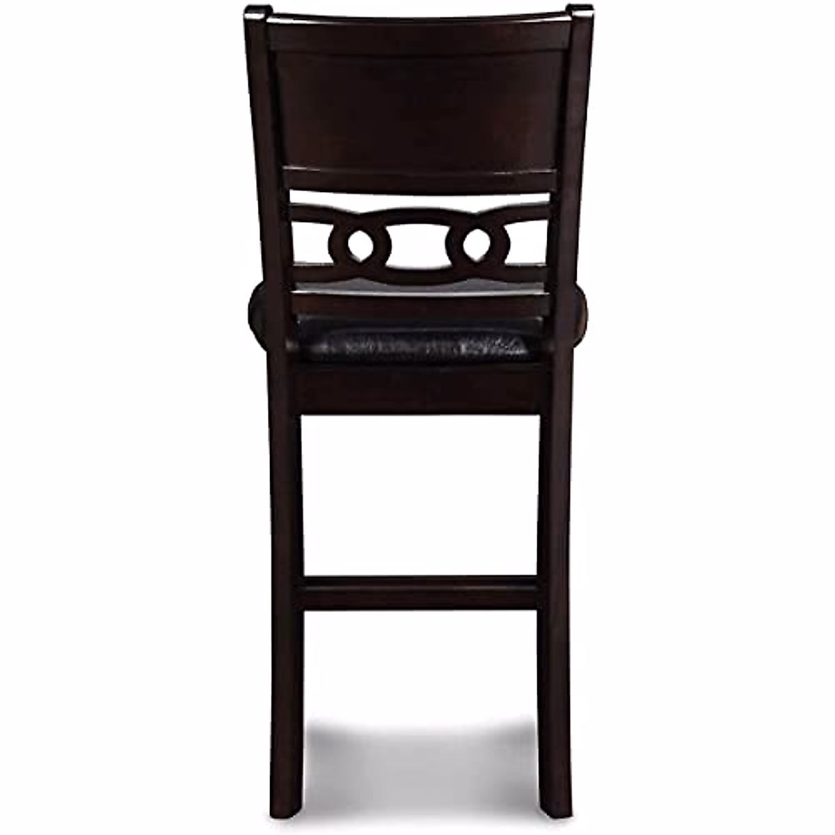 New Classic Furniture Gia 5-Piece Round Counter Height Dining Set with 1 Dining Table and 4 Chairs, 42-Inch, Ebony