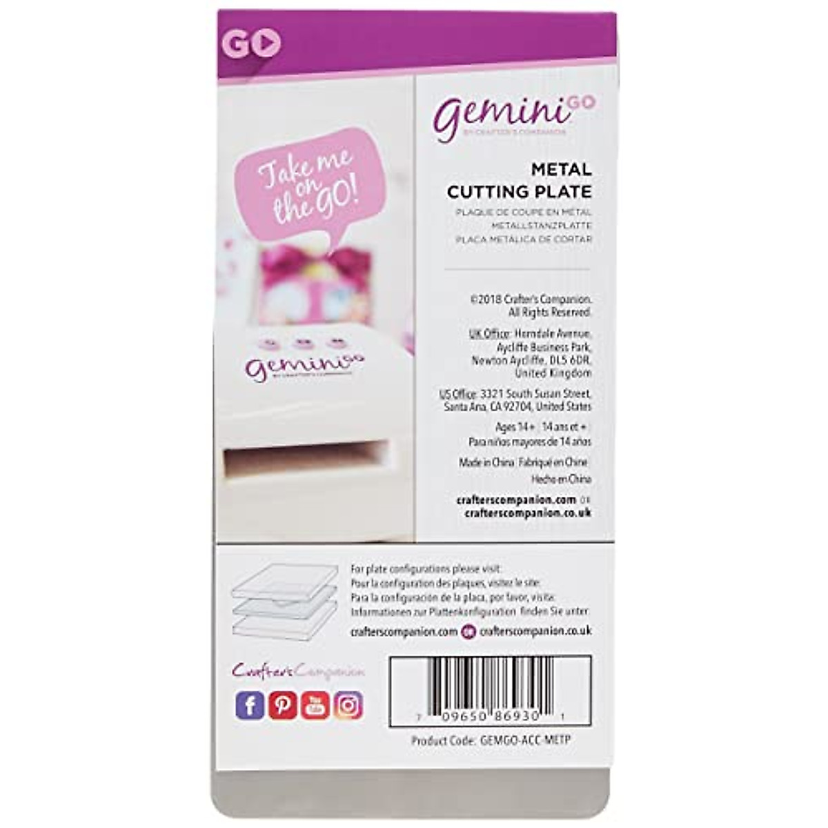Gemini Go Accessories Metal Cutting Plate, 3 x 6-Inch, Silver, 1 Count (Pack of 1)