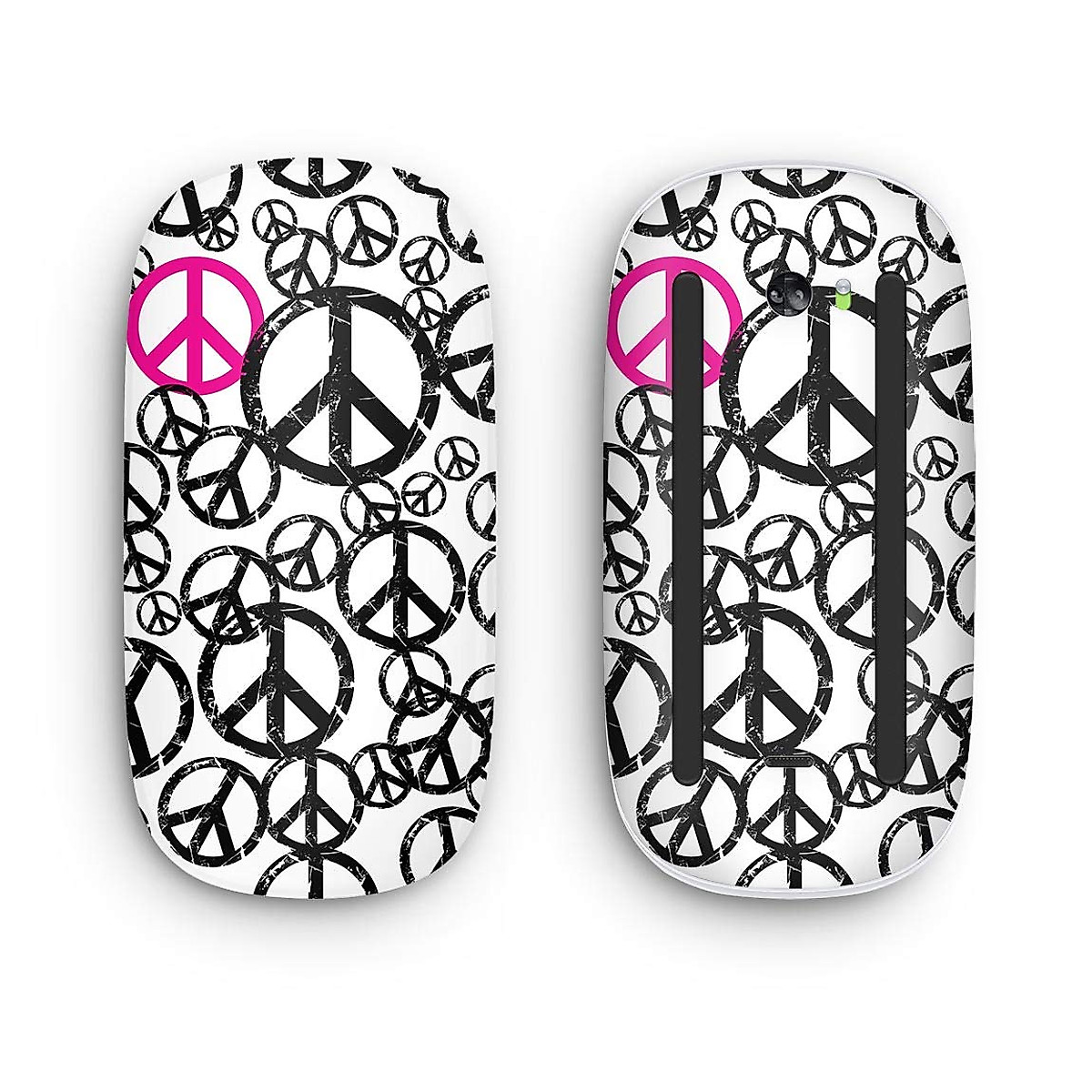 Design Skinz Peace Collage Vinyl Decal Compatible with The Apple Magic Mouse 2 (Wireless, Rechargable) with Multi-Touch Surface