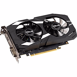 ASUS GeForce GTX 1650 Overclocked 4GB Dual-Fan Edition VR Ready HDMI DP 1.4 DVI Graphics Card (Dual-GTX1650-O4G)