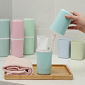 Toothbrush Travel case with 2 Packs Foldable Toothbrush .Portable Toothbrush Holders Travel for Camping Travel Business School Home (Pink)