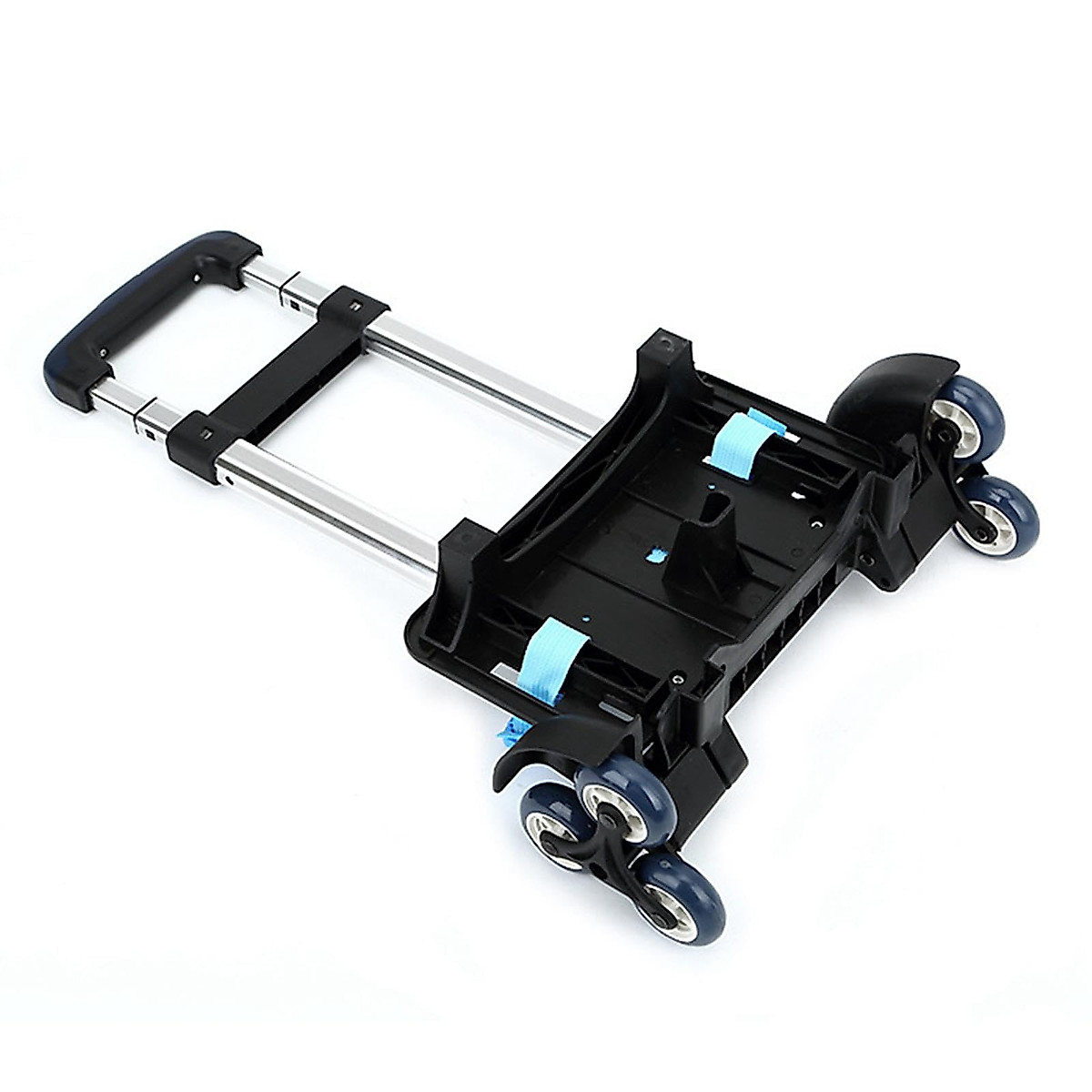 YsXoWiui Backpack Hand Truck, Compact Portable Backpack Trolley, Luggage Cart, Foldable Wheeled Hand Trolley, Style A (6 Wheels Blue)