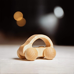 3PCS Wooden Baby Toys,Baby Grasping Toys Push Car Toys Montessori Toys Wooden Toy Vehicles,#1