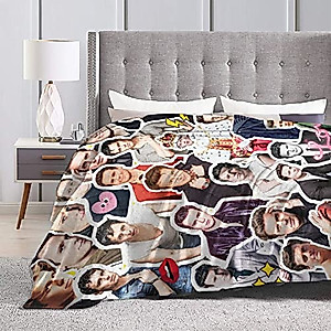 Blanket Jonathan Groff  Soft and Comfortable Warm Fleece Blanket for Sofa, Office Bed car Camp Couch Cozy Plush Throw Blankets Beach Blankets