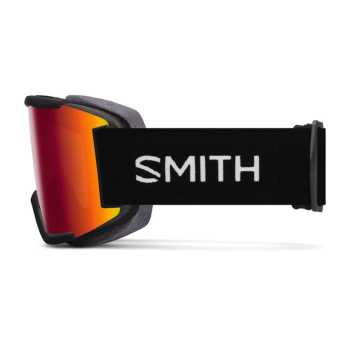 SMITH Squad Goggles with ChromaPop Lens – Performance Snowsports Goggles with Replaceable Lens for Skiing & Snowboarding – for Men & Women – Black + ChromaPop Sun Red Mirror Lens