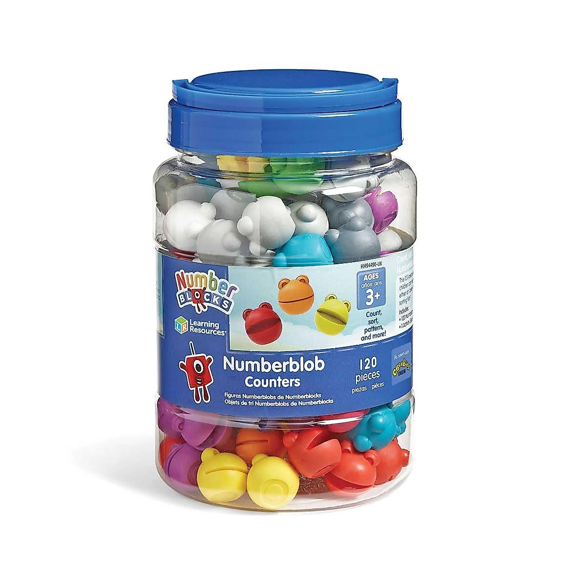 Learning Resources Numberblocks Numberblob Counting Set, Maths Counters for Kids, Maths Teaching Resources, Sorting Counters, Maths Mastery, Ages 3+