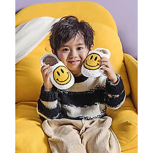 YJJY Kids Smile Face Slippers Girls Slippers for Kids Boys Soft Lightweight Cozy Indoor and Outdoor