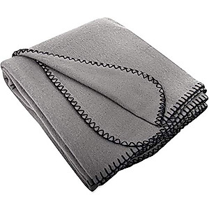 Fleece Throw Blanket for Couch, Twin Size Large Hypoallergenic Throw Blankets for Bed, Livingroom, Chairs, Pets | 60x90 Throw Blanket (Grey)