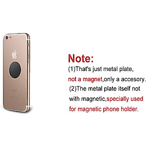 GDMINLO Mount Metal Plate（4Pack） for Magnetic Car Mount Phone Holder with Full Adhesive for Phone Magnet, Magnetic Mount, Car Mount Magnet（2 Rectangle and 2 Round）