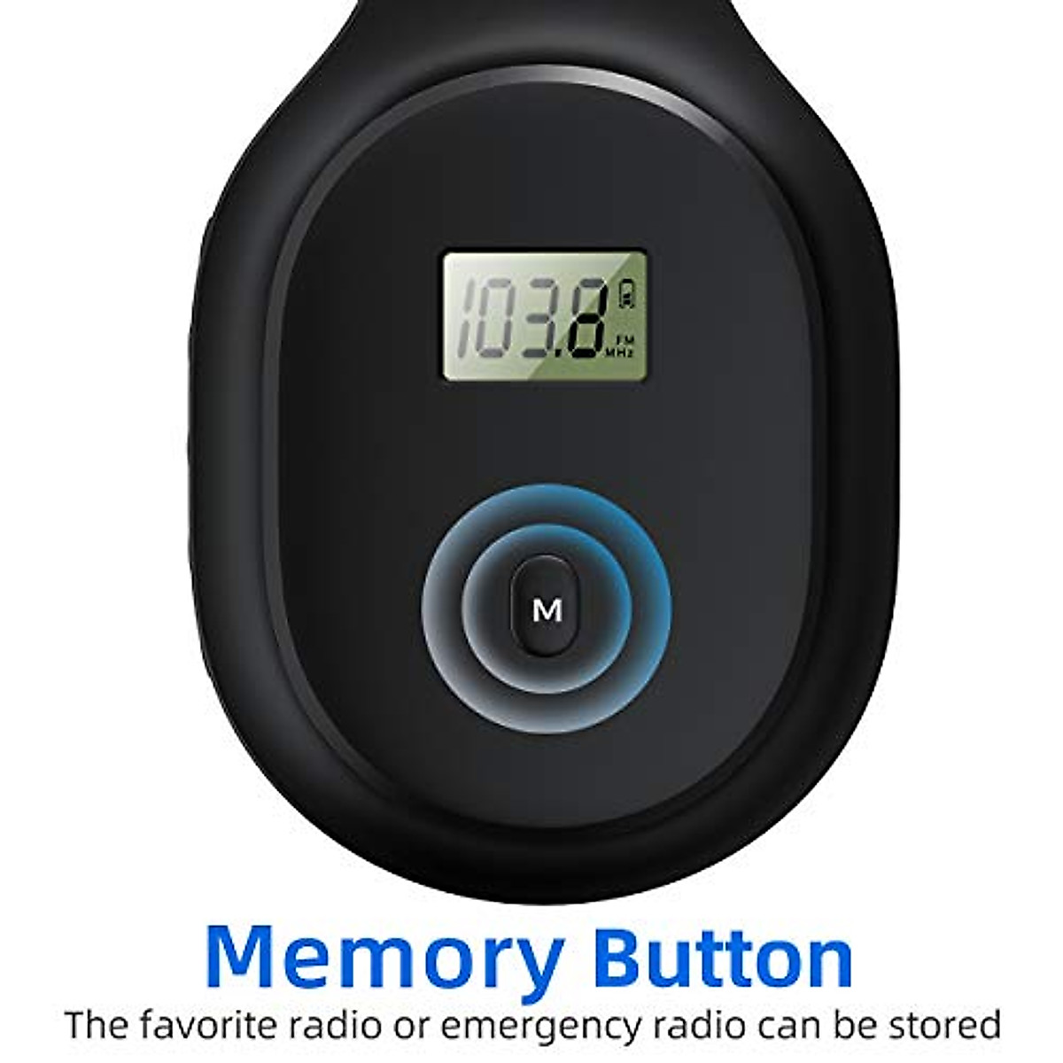 Rechargeable and Portable Personal FM Radio Headphones with Best Reception, Walkman Wireless Headset FM Radio Ear Muffs for Jogging, Mowing, Cycling, Meeting FM Receiver