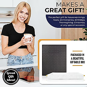 Acrylic Serving Tray with Gold Handles, 16" x 12" Decorative Trays for Coffee Table, Spill Proof Food and Drinks Server, Ottoman Tray for Countertop, Kitchen, Vanity, Serving Party Platter (Marble)