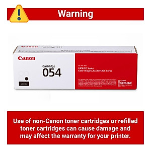Canon Genuine Toner, Cartridge 054 Black (3024C001) 1 Pack, for Canon Color imageCLASS MF641Cdw, MF642Cdw, MF644Cdw, LBP622Cdw Laser Printers