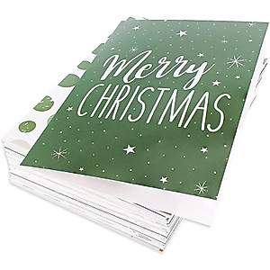 48 Pack of Christmas Winter Holiday Family Greeting Cards Green and Cream Merry Christmas Festive Designs Boxed with 48 Count White Envelopes Included 4.5 x 6.25 Inches