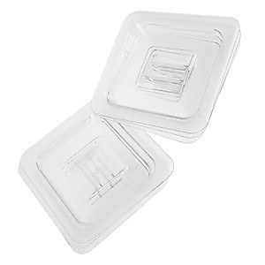 CONGARTENO 6pcs Dinner Plate Cover Clear Food Pan Polycarbonate Hotel Pan Cover Food Container Food Pan Cover Clear Steam Pan Food Pan Lid Steam Table Pan Covers Pantry Plastic Transparent