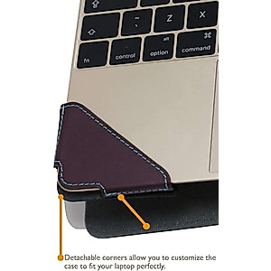 Broonel - Profile Series - Purple Leather Laptop Case - Compatible with ASUS Chromebook Flip C214 11.6"