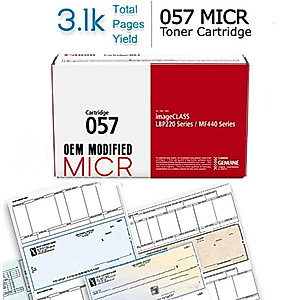 RT MF452dw Wireless Office Check Printer Bundle with 1 OEM Modified CRG 057 MICR Toner Cartridge for Printing Small Business and Personal Checks (2 Items)