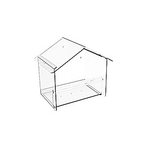 FixtureDisplays® Acrylic Window Bird Feeder with Suction Cups 16092