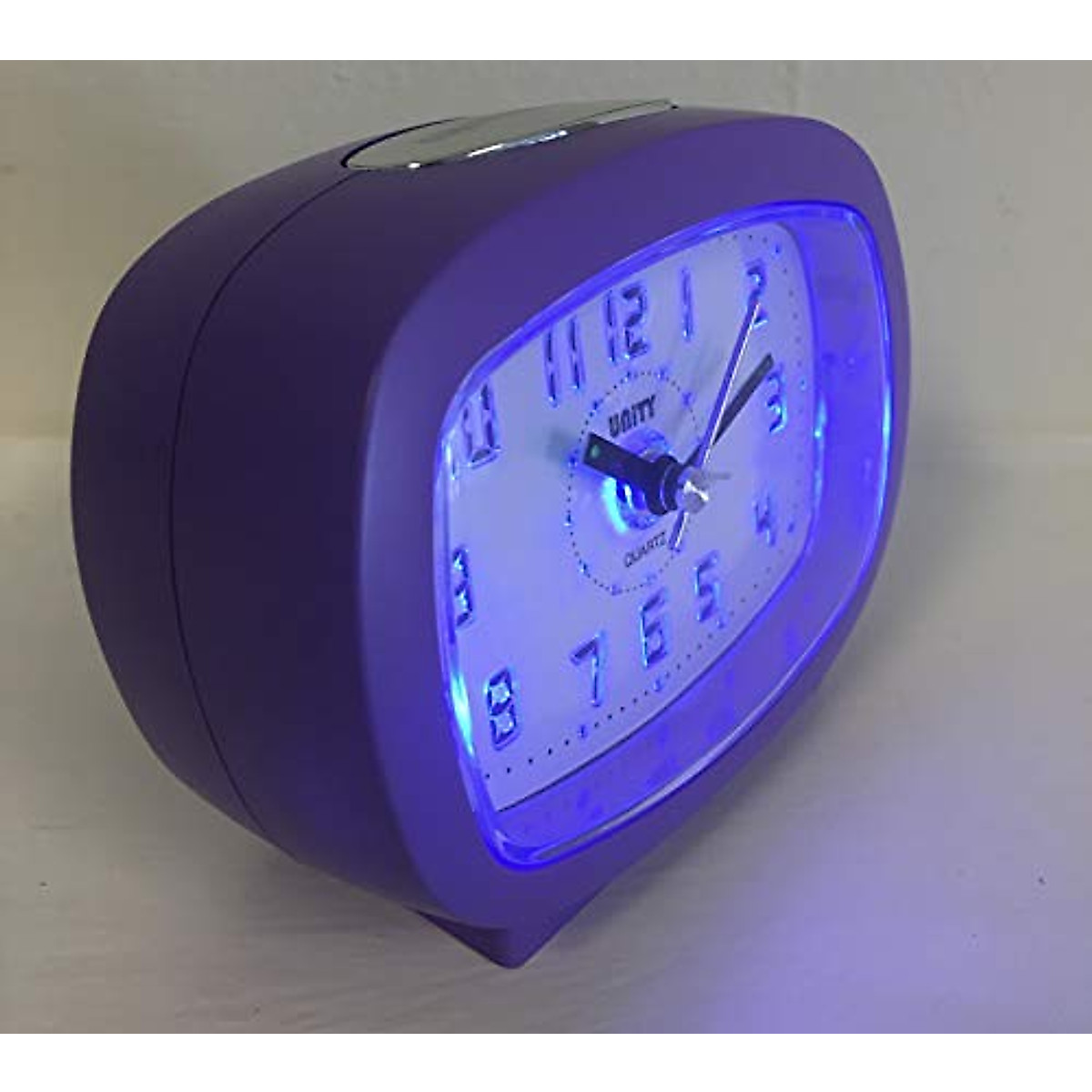 Unity Beep LED Light Alarm Clock, Purple, 3.5" x 3" x 1.77"