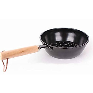 DHTDVD Chimney Charcoal Starter Pot Barbeque BBQ Grill with Wood Handle Portable Charcoal Brazier