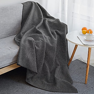 Grey 62x80 Military Wool Blanket for Emergency ,Camping & Everyday Use (Grey)