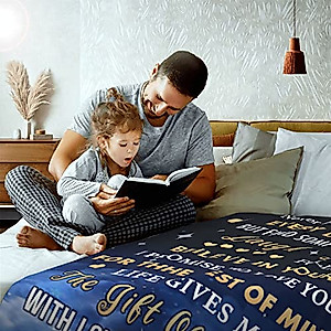 ZUMAS Daughter Gifts from Mom Dad, Unique Birthday Gifts for Daughter Adult Women, to My Daughter Throw Blanket from Mom (Panda Moon, 50X60 Inch)