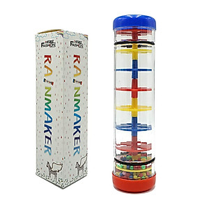 Here Fashion 8'' Mini Rainmaker Toy for Babies Rainfall Rattle Tube Rain Stick Shaker Music Sensory Auditory Instrument Toy