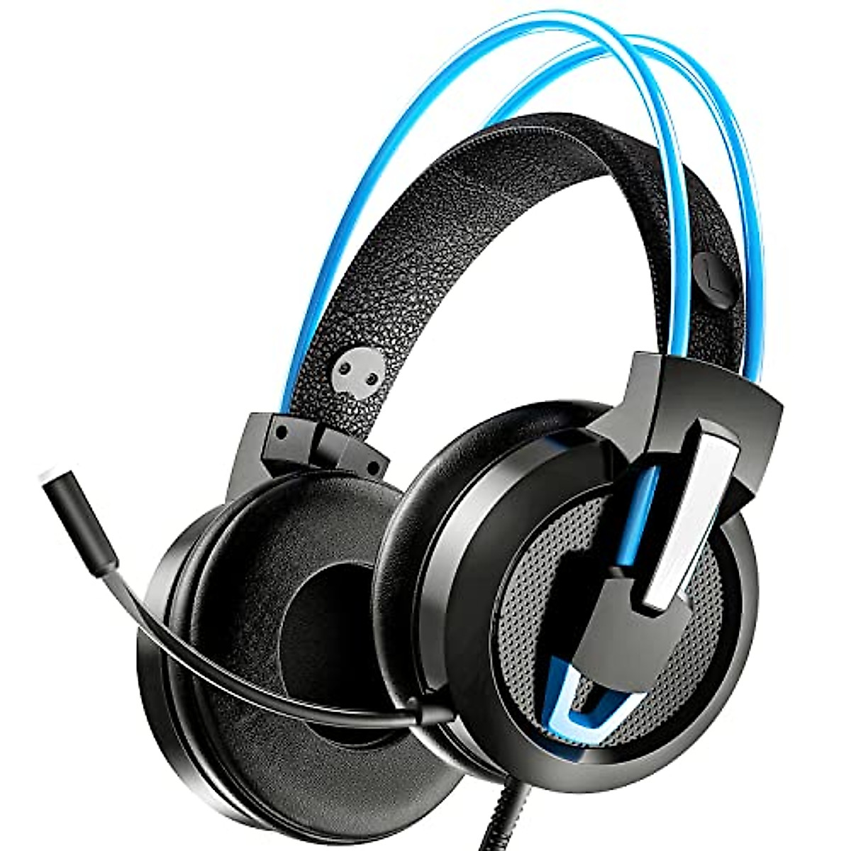 Karvipark Gaming Headset for Xbox One/PS4/PS5/PC/Nintendo Switch|Noise Cancelling,Bass Surround Sound,Over Ear,3.5mm Stereo Wired Headphones with Mic for Clear Chat