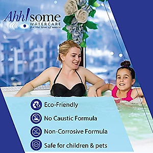 AhhSome New Hot Tub Cleaner & Purging Gel, Clean Pipes & Jets Gunk Build Up, Clear & Soften Water for Jacuzzi, Jetted Tub, Purges 400 Gallon Water Tub 12 Times (6 Oz)