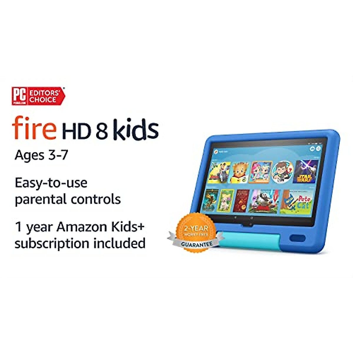 Amazon Fire HD 10 Kids tablet, 10.1", 1080p Full HD, ages 3–7, 32 GB, Sky Blue