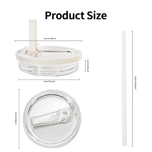 2 Pack 40 oz Tumbler Flip Straw Lid Replacement – Spill Proof & Splash Resistant Cover for Stanley Quencher – Reusable Lid for Stanley 40 oz Cup (Black + Hot Pink)