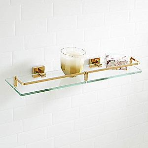 Signature Hardware 295797 Albury 19-5/8" Glass Bathroom Shelf