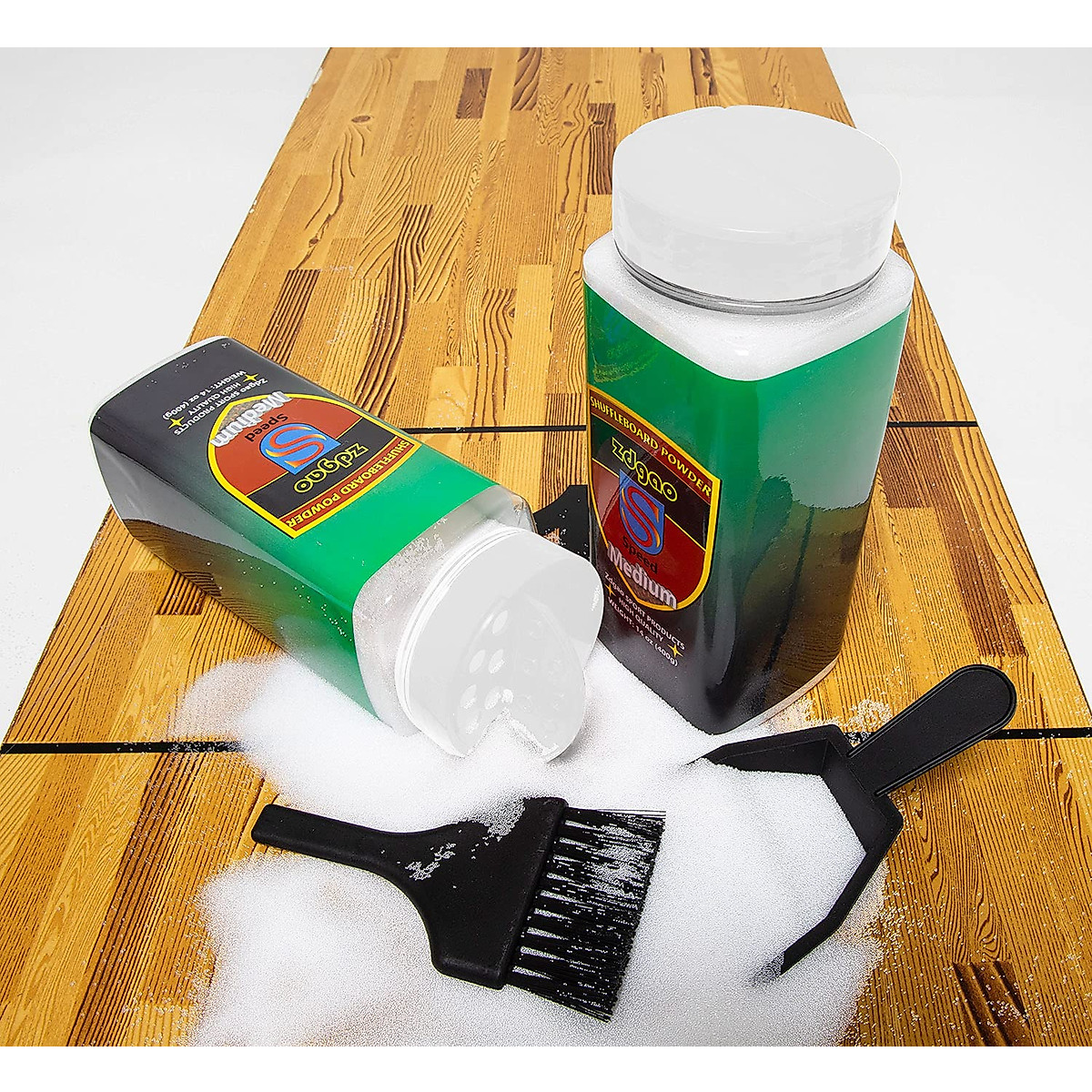 YDDS Shuffleboard Sand - Shuffleboard Wax with Mini Dustpan and Mini Brush, 2 Cans(2×14 oz)