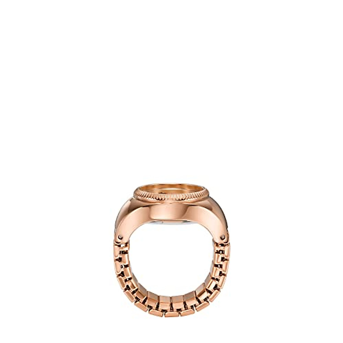 Fossil Women's Quartz Stainless Steel Two-Hand Watch Ring, Color: Rose Gold (Model: ES5247)