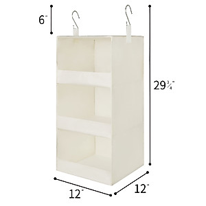 GRANNY SAYS Bundle of 4-Pack Storage Baskets for Organizing & 1-Pack Hanging Closet Organizer