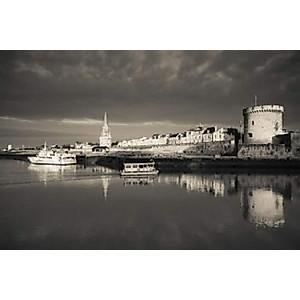 Posterazzi PPI147824 Lanterne and Tour de Chaine Towers La Rochelle Maritime Poitou-Charentes France Poster Print by Panoramic Images, 36 x 24