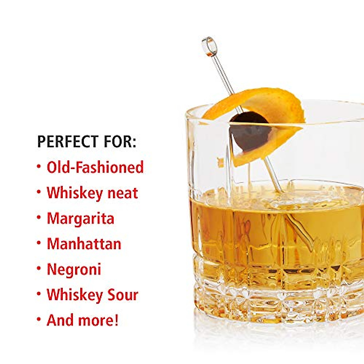 Spiegelau Perfect Serve Single Old Fashioned Glass Set of 4 - Lowball Cocktail Glasses, European-Made Crystal, Dishwasher Safe, Professional Quality Cocktail Glass Gift Set - 9.5 oz