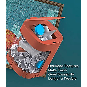 TOWNEW T Air X Orange Self Sealing Trash Can, 3.5 Gallon Automatic Garbage Can with Motion Sensor and Handle, Smart Trash Bin for Living Room Bedroom Kitchen Restroom, Orange