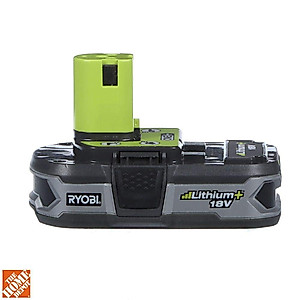 Ryobi P107 18V One+ Compact Lithium+ Battery, 5.71 " x 7.16 " x 3.39"
