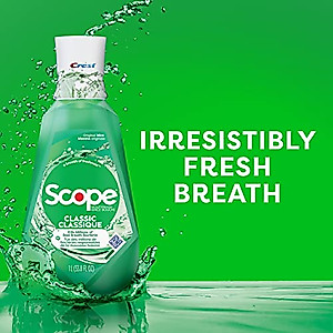 Crest Scope Formula Classic Mouthwash, original, 33.8 Fl Oz