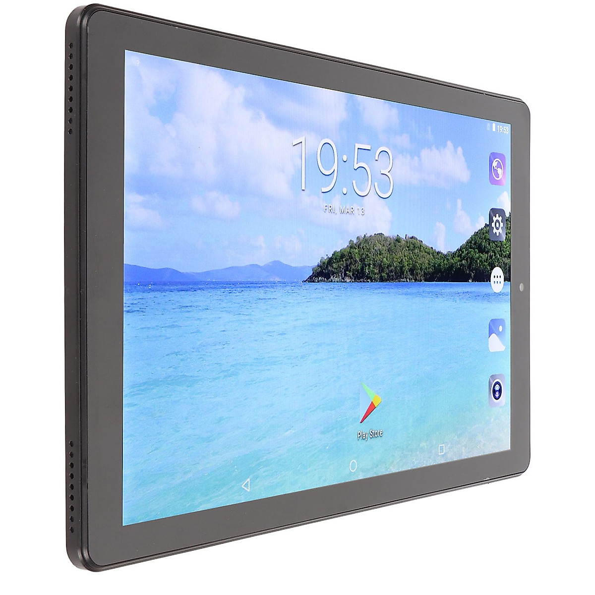 DAUERHAFT WiFi Tablet Dual Box Speakers 10.1 Inch Digital Tablet 4GB RAM 64GB ROM 8 Core 2 in 1 for Reading Games (US Plug)