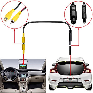 eHANGO Car Rear View Camera with 4 Pin to RCA Cable Bracket License Plate Lights Housing Mount for Nissan Versa Nissan Tiida Nissan Livina Pulsar Nissan Latio Nissan 350Z 370Z (8 LED Angle)