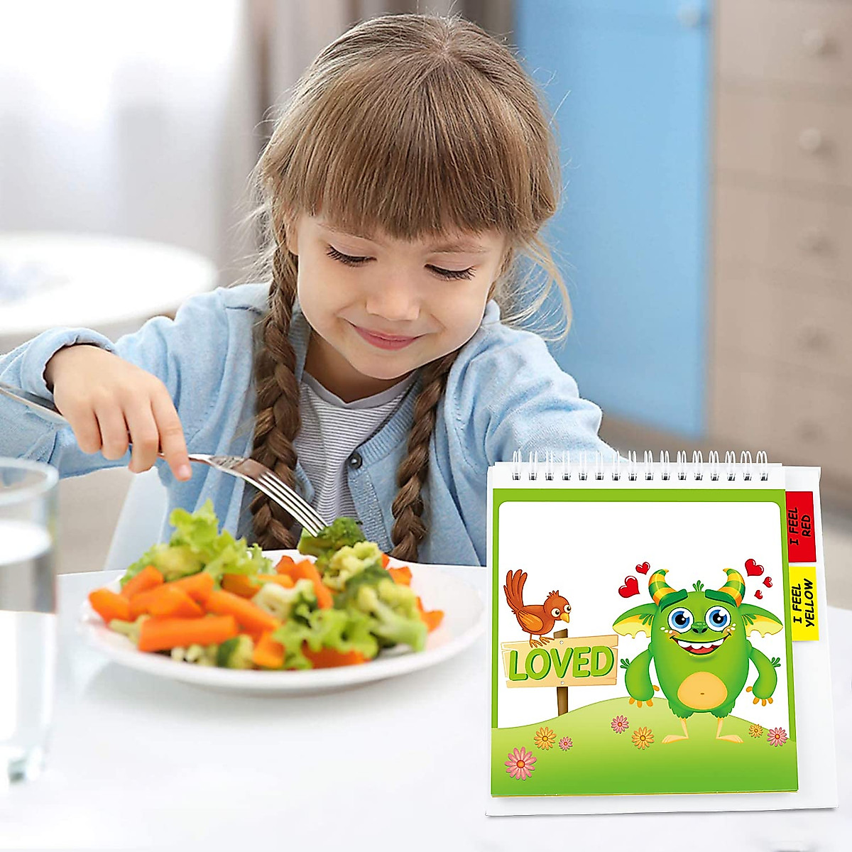 Mood Flipbook Kit with Emotion Cards for Kids,Teach Children to Identify Feeling & Make Positive Choices, Autism (ASD) Friendly Teaching Toy, Preschool Learning Toy for Ages 3-7