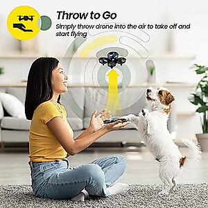 Holy Stone Mini Drone for Kids and Beginners RC Nano Quadcopter Indoor Small Helicopter Plane with Auto Hovering, 3D Flip, Headless Mode and 3 Batteries, Great Gift Toy for Boys and Girls, Blue