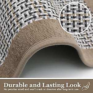 Insun 2 Piece Absorbent Kitchen Runner Rug Set in Front of Sink, Non Slip Rubbers Kitchen Mat Sets for Floor,Washable Kitchen Rug Sets for Hallway,Laundry Room,Khaki,20"x31.5"+20"x47"