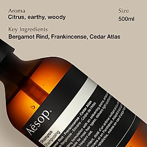 Aesop Shampoo | Enlivening Shampoo For Soft, Shiny, Fragrant Hair | With Frankincense and Panthenol | 16.9 oz