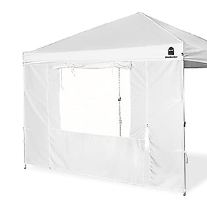MordenApe Sunshade Sidewall, SunWall with Door and Window for 10×10 Pop Up Canopy, Outdoor Instant Canopies Wall, 1 Piece Only (White)